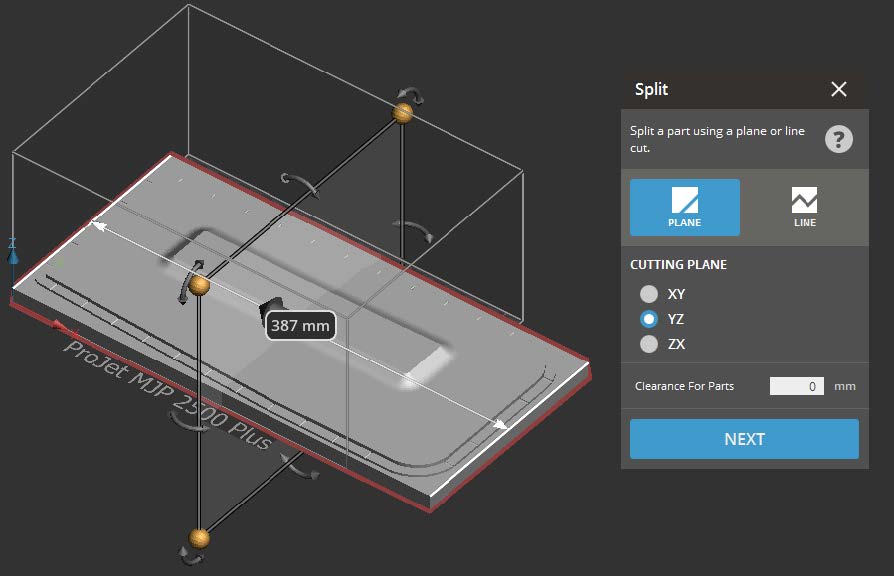 ProJet MJP 2500 Splitting Large Parts using 3D Sprint and Joining with Adhesives